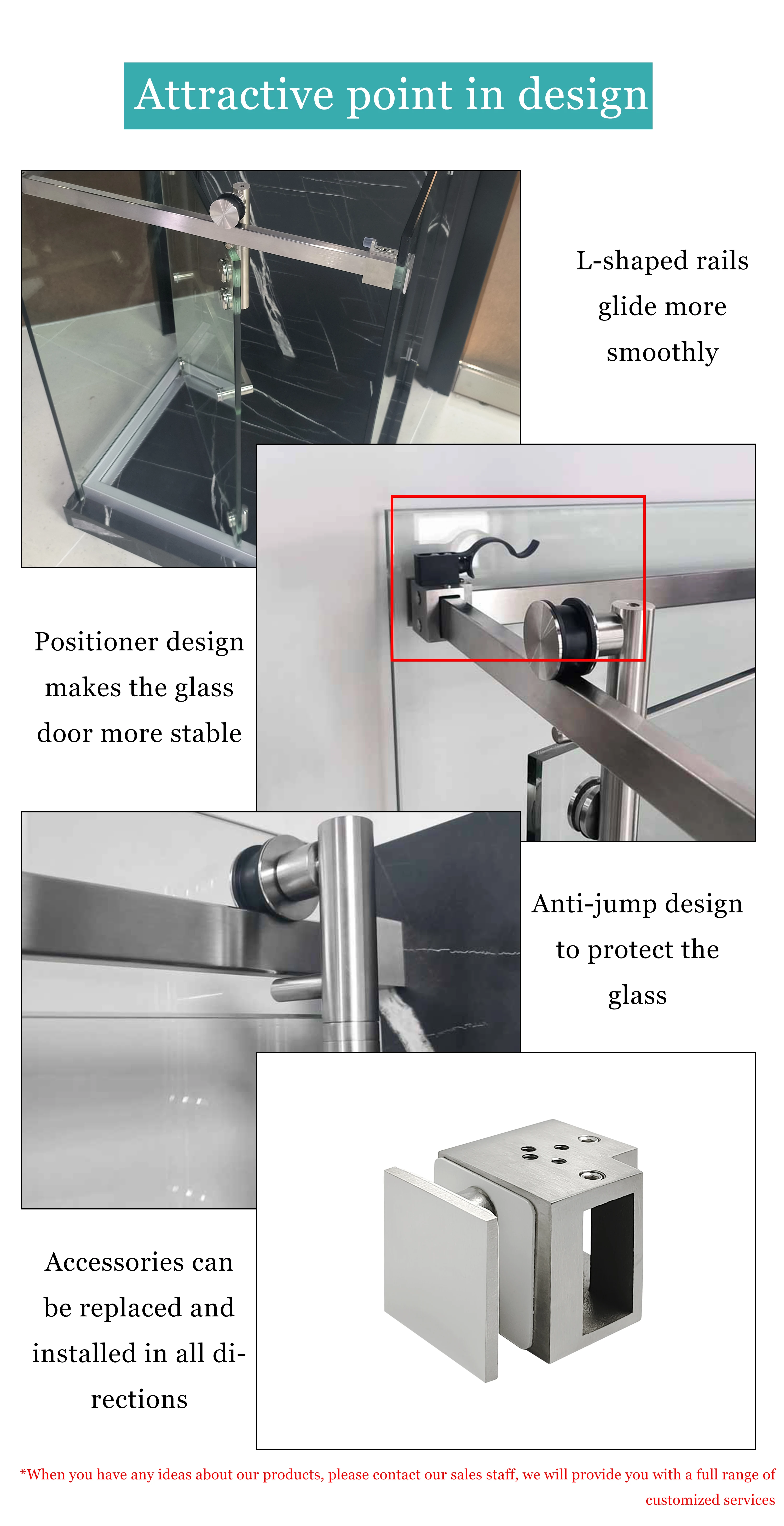 New Frameless Glass Sliding Shower Door Designed With Anti-jump System ...