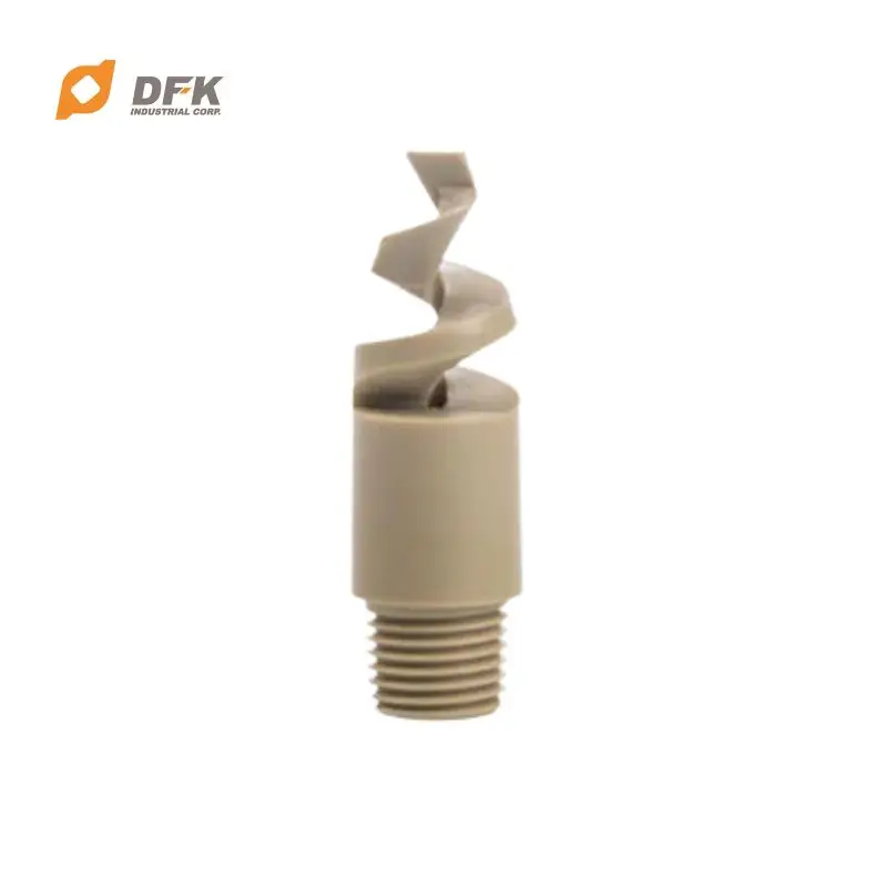UPVC PEEK Plastic Nozzle for Wet Scrubber - Full Cone Spiral Design