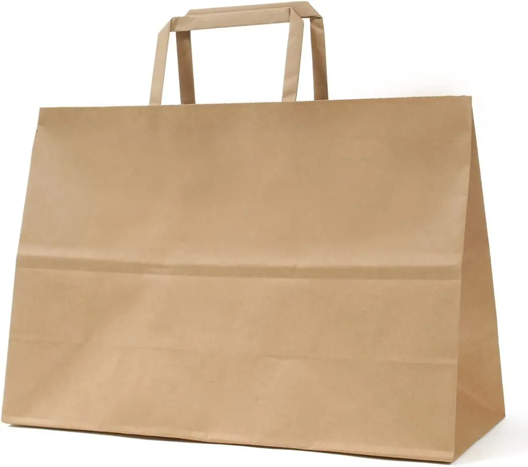 Convenient Carrying Kraft Paper Bags With Internal Flat Handle| Alibaba.com