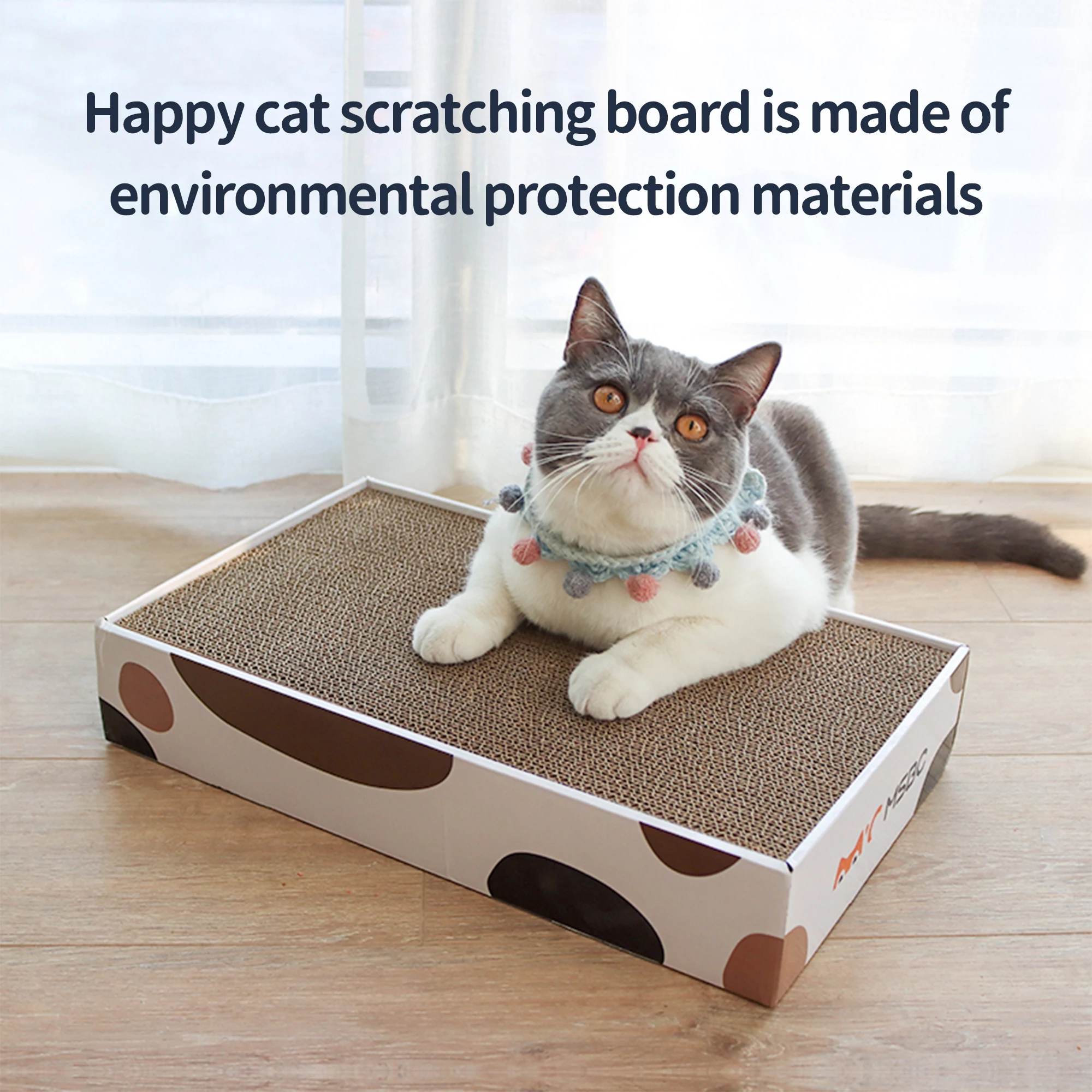 Comfortable Curved High-density Cat Scratching Boards Boxes Posts For ...
