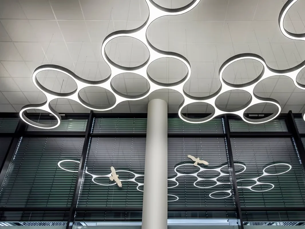 Star Cluster Led Luxury Crystal Chandelier Rings Pendant Light With 60 ...