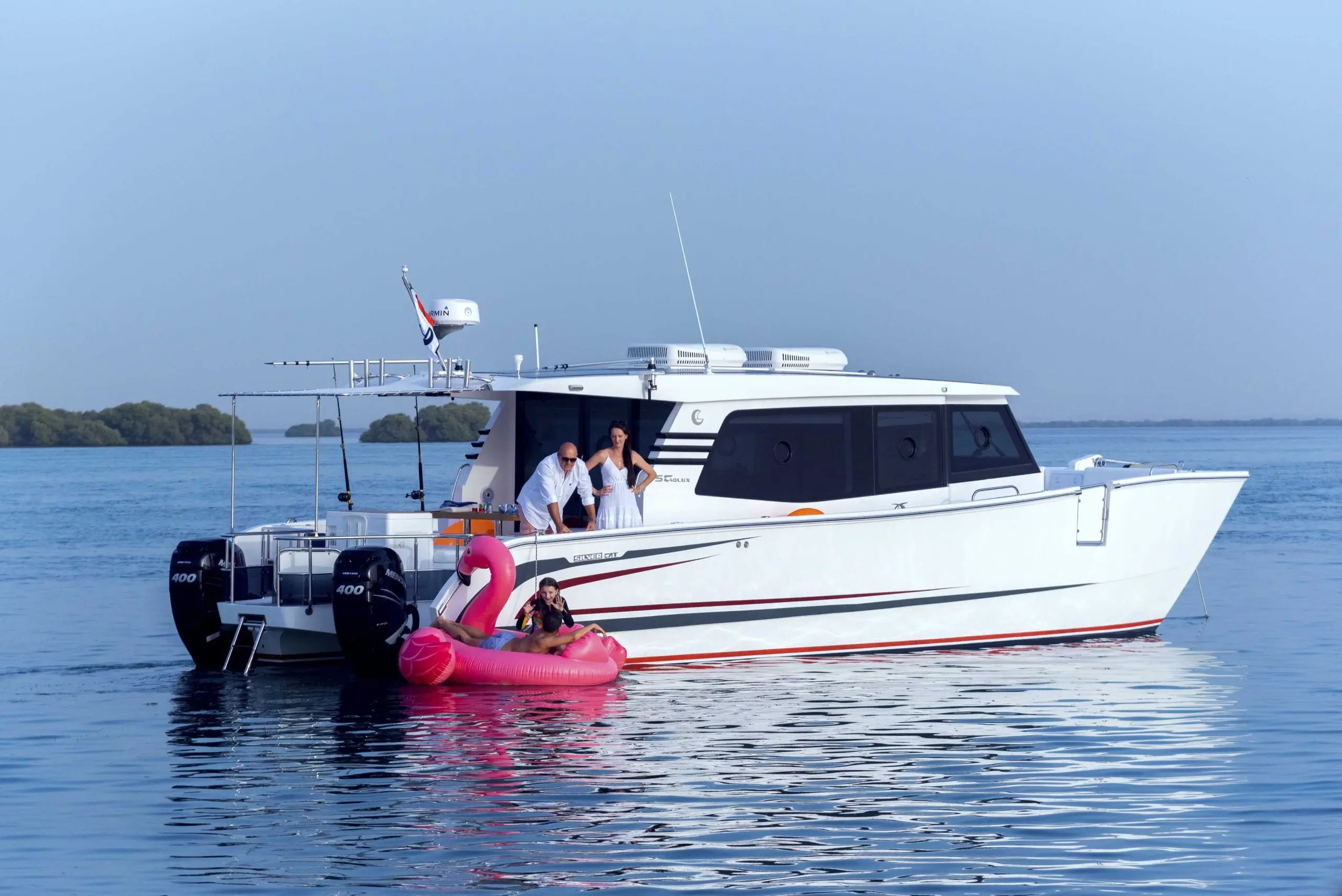 40LUX Luxury Catamaran Style Fiberglass Yacht With Outboard Engine for ...