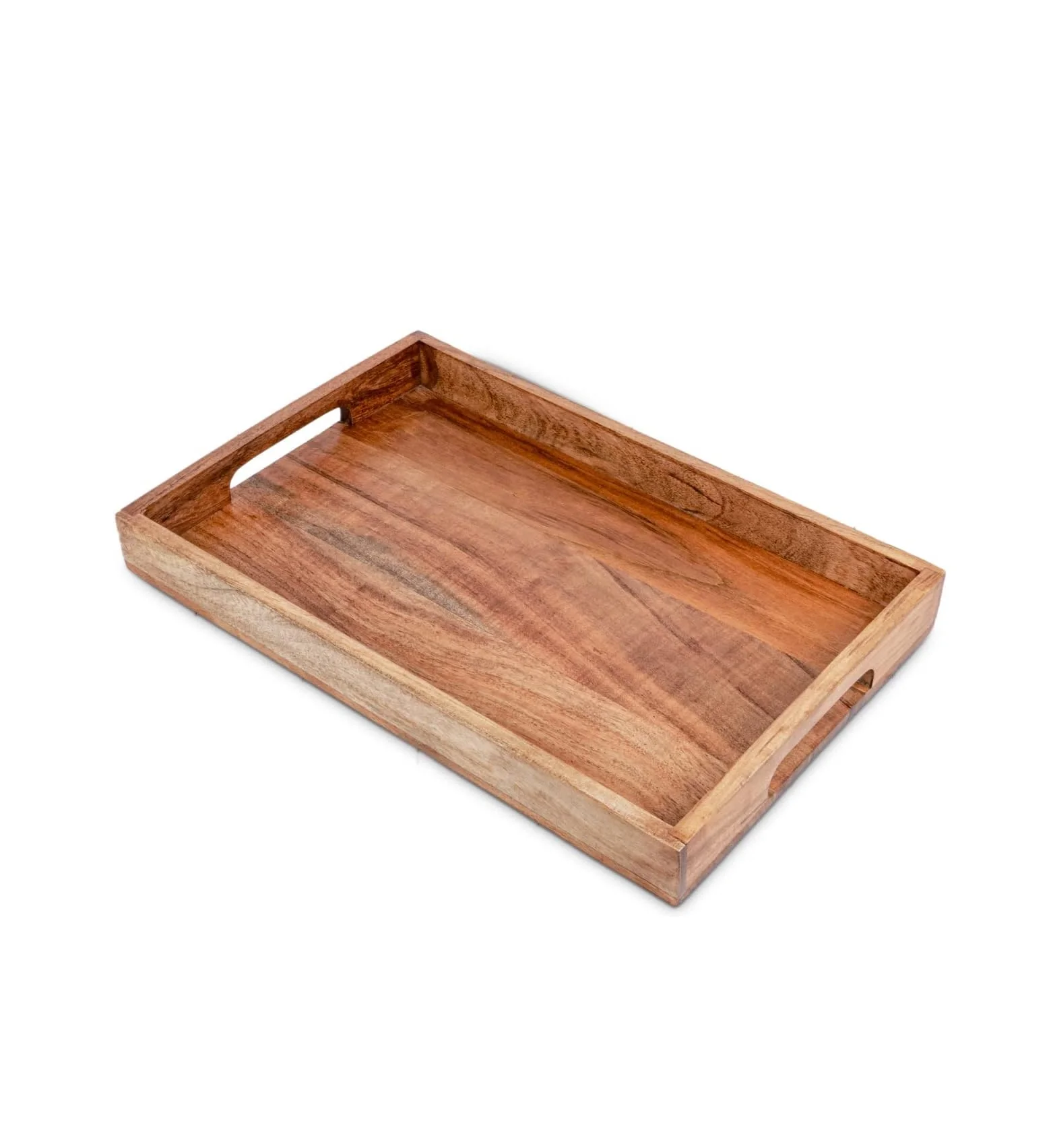 Acacia Wood Serving Tray with Handles,Wooden Tray, Snack Tray ...