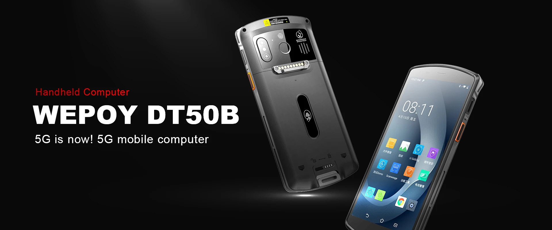 Rugged PDA Scanner with Pistol Grip - Android Barcode Scanner