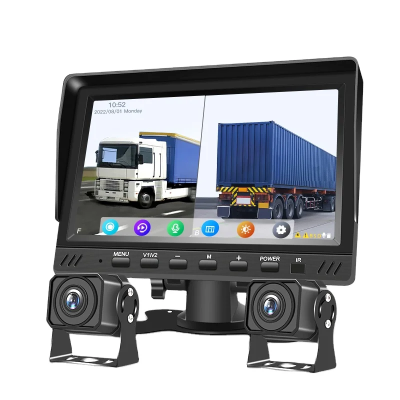 XYD BSD Quad Split Monitor Car Display Video Recorder Starlight AHD ...