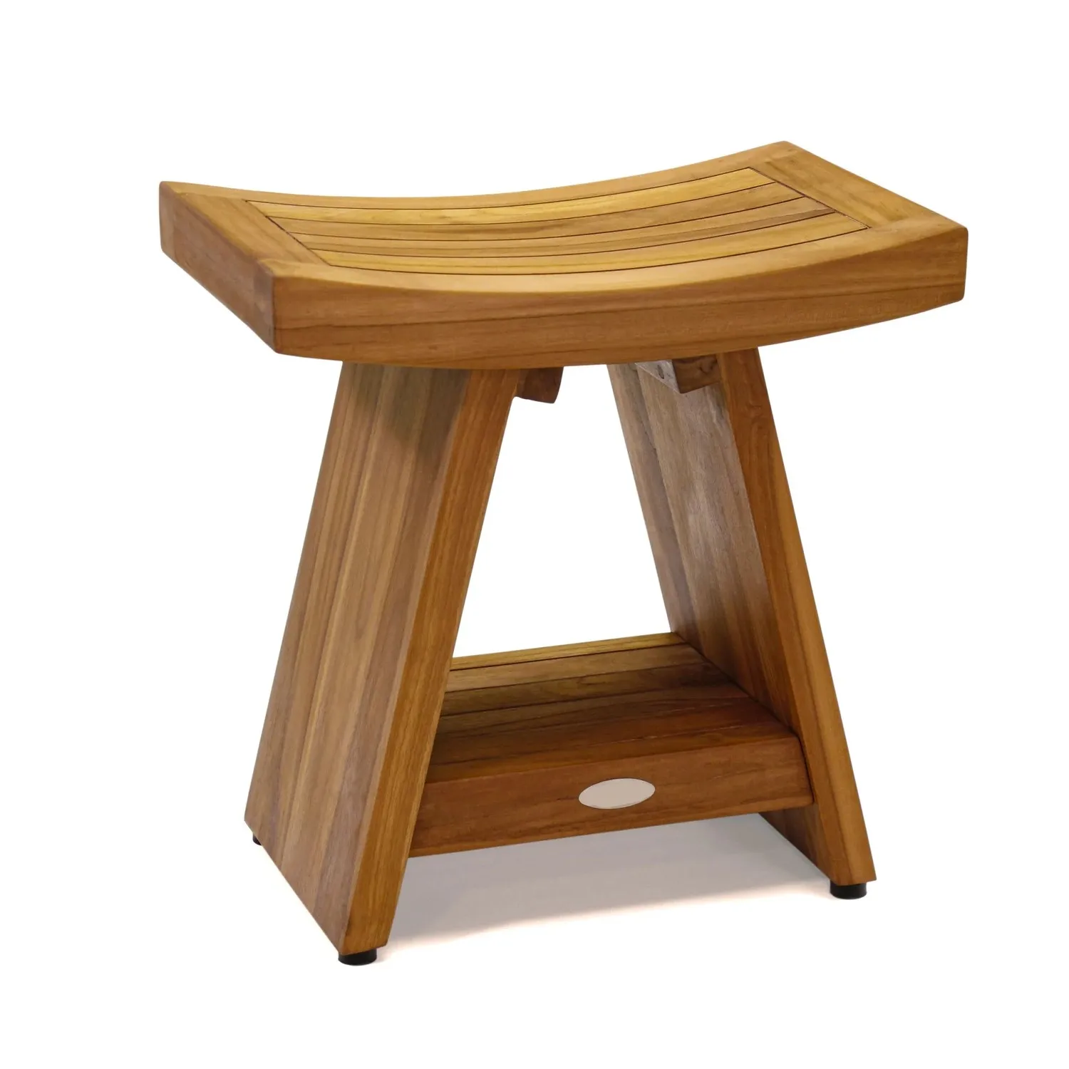High Quality Wooden Teak Shower Bench with Shelf for Bathroom