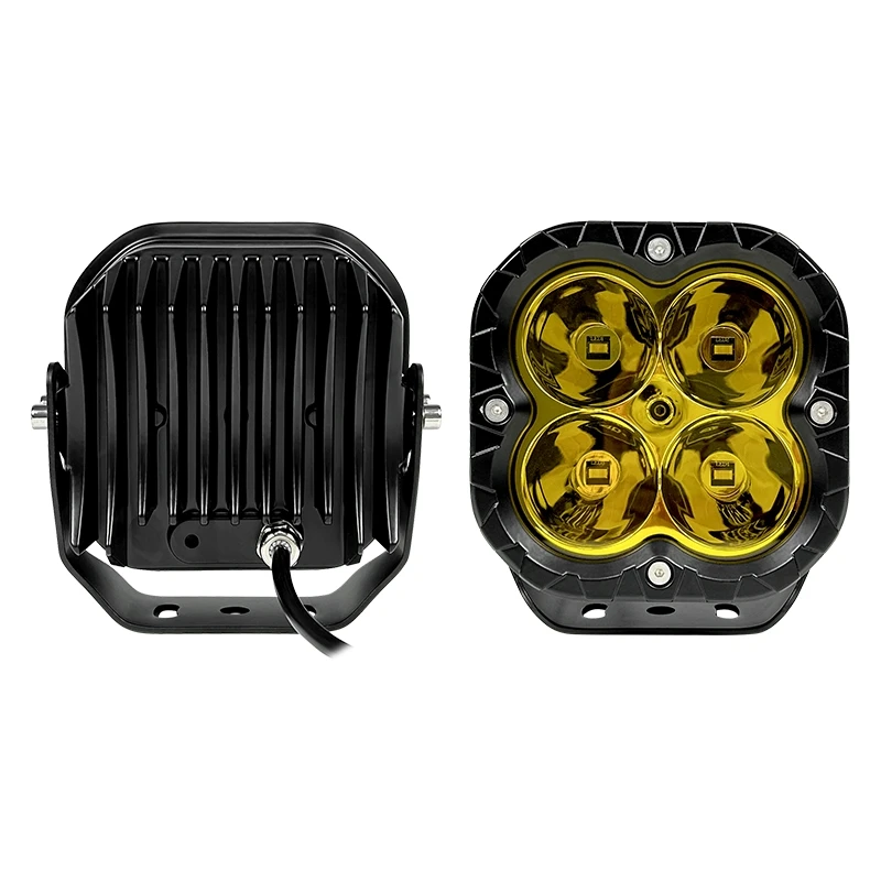 80w Led Cube Pods Driving Fog Amber Offroad Work Light - Buy Working ...