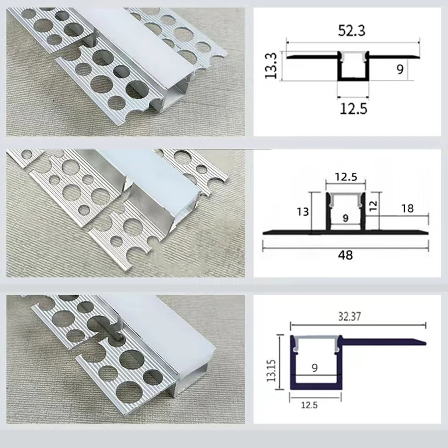 Flexible Bendable Aluminium Recessed Office Led Linear Light 20w 36w ...
