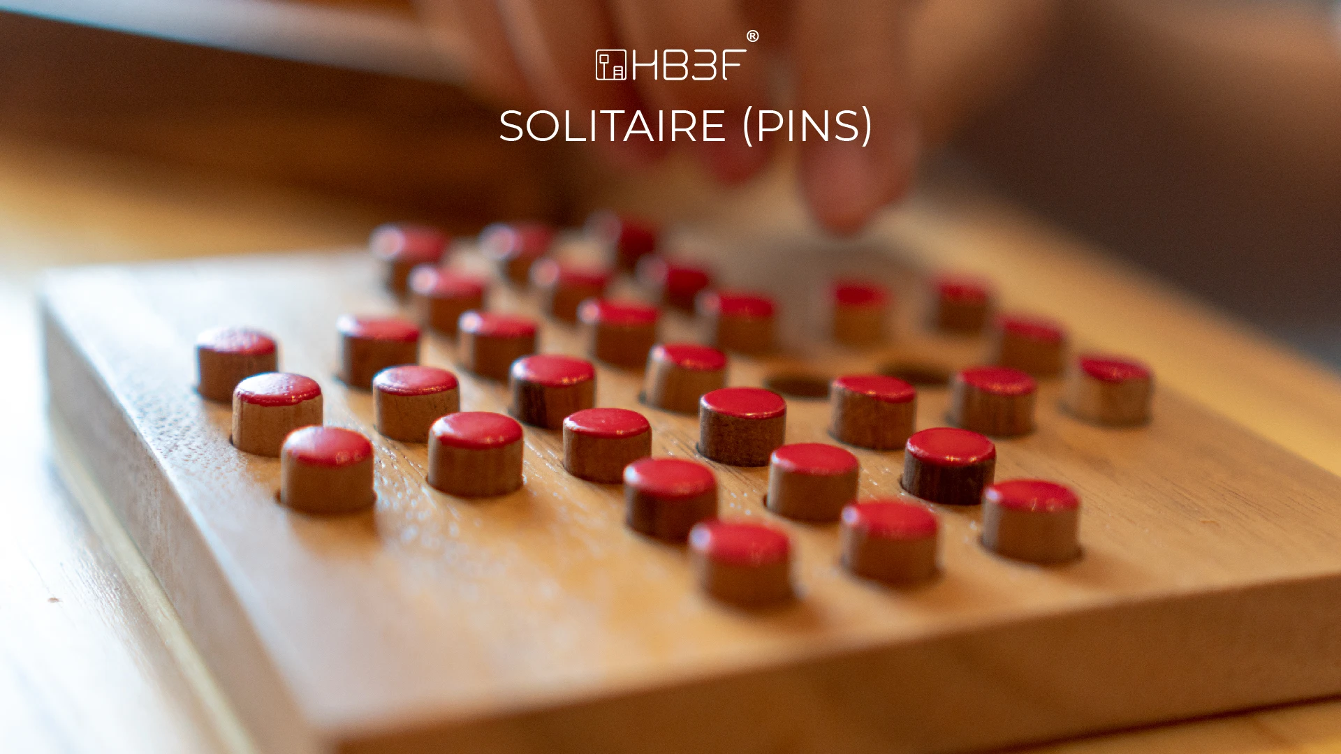 Solitaire Plus Wooden Game Puzzle For Adults And Kids Brain Teaser For ...