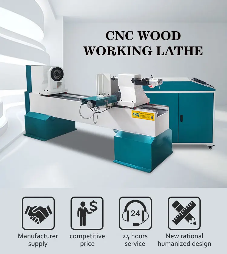 Automatic Cnc Making Baseball Bat Wood Copying Carving Turning Lathe ...