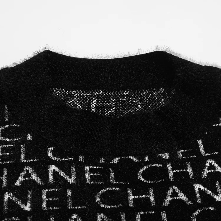 Custom Hip Hop Loose Pullover Letter Printed Street Sweater Wholesale ...