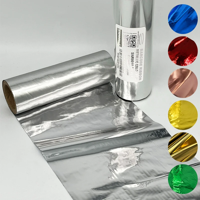 Hot Stamping Foil Metallic Silver Resin Thermal Transfer Ribbon for ...