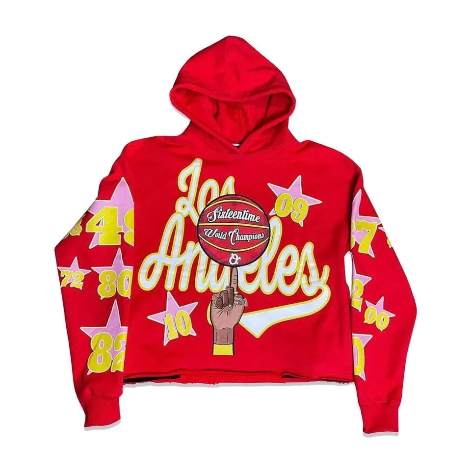 Accept custom logo oversized distressed acid washed hoodie with cut ...