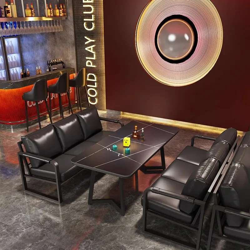 Industrial Style Commercial Bar Sofa Set - Modern Card Seat Sofa for ...