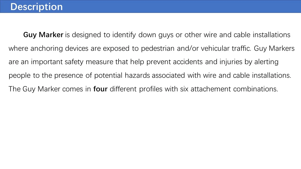 Guy Markers Guard Wire Marker Full Round - Durable & Customizable
