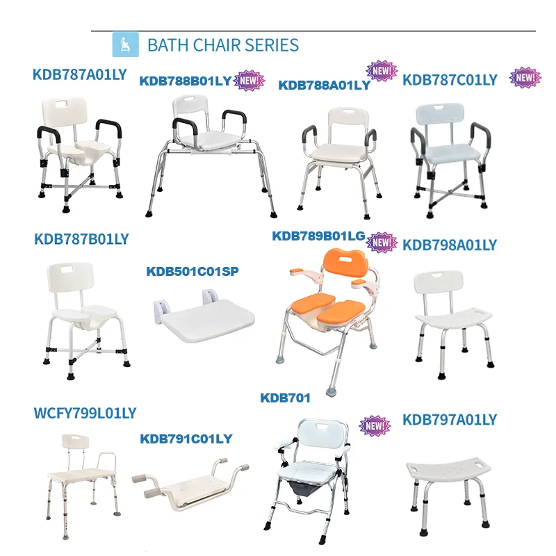 Aluminum Shower Chair with Armrests for Hospital & Home Care | Anti ...