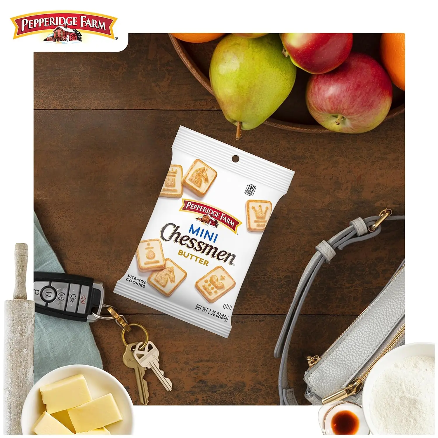Pepperidge Farm Chessmen Minis Butter Cookies,8 Snack Packs,2.25-oz ...