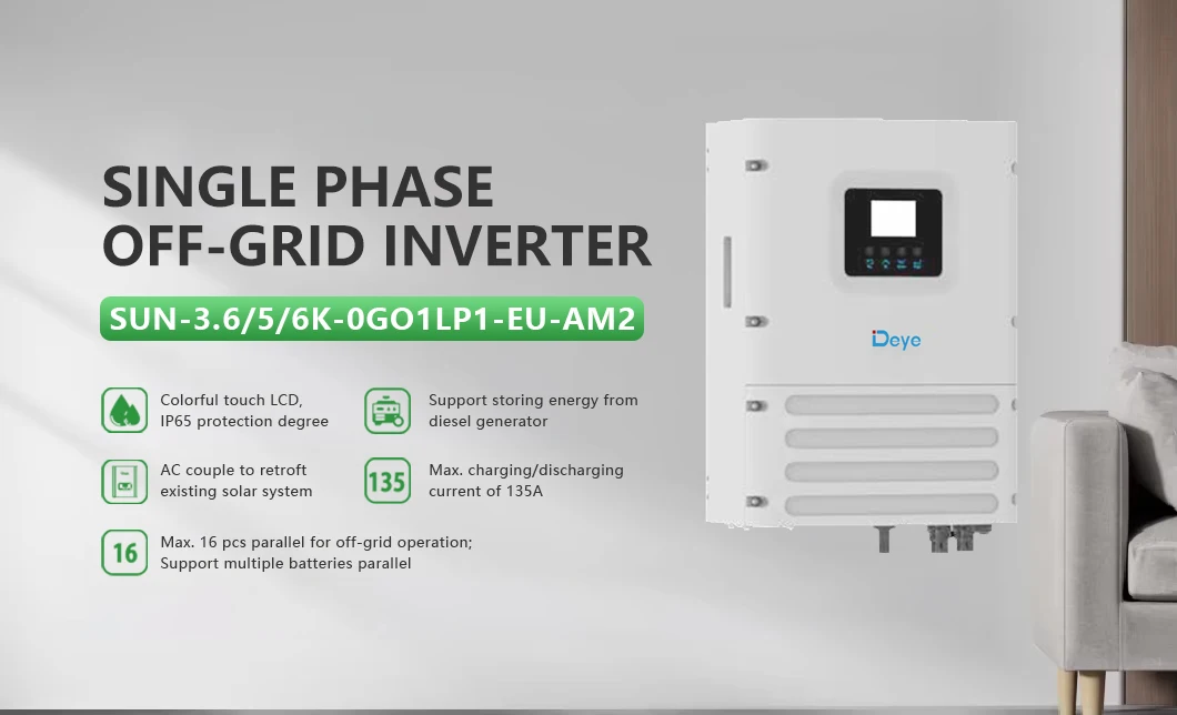 Deye Off-Grid 5KW 6KW Inverter Pure Sine Wave MPPT Charger Solar ...