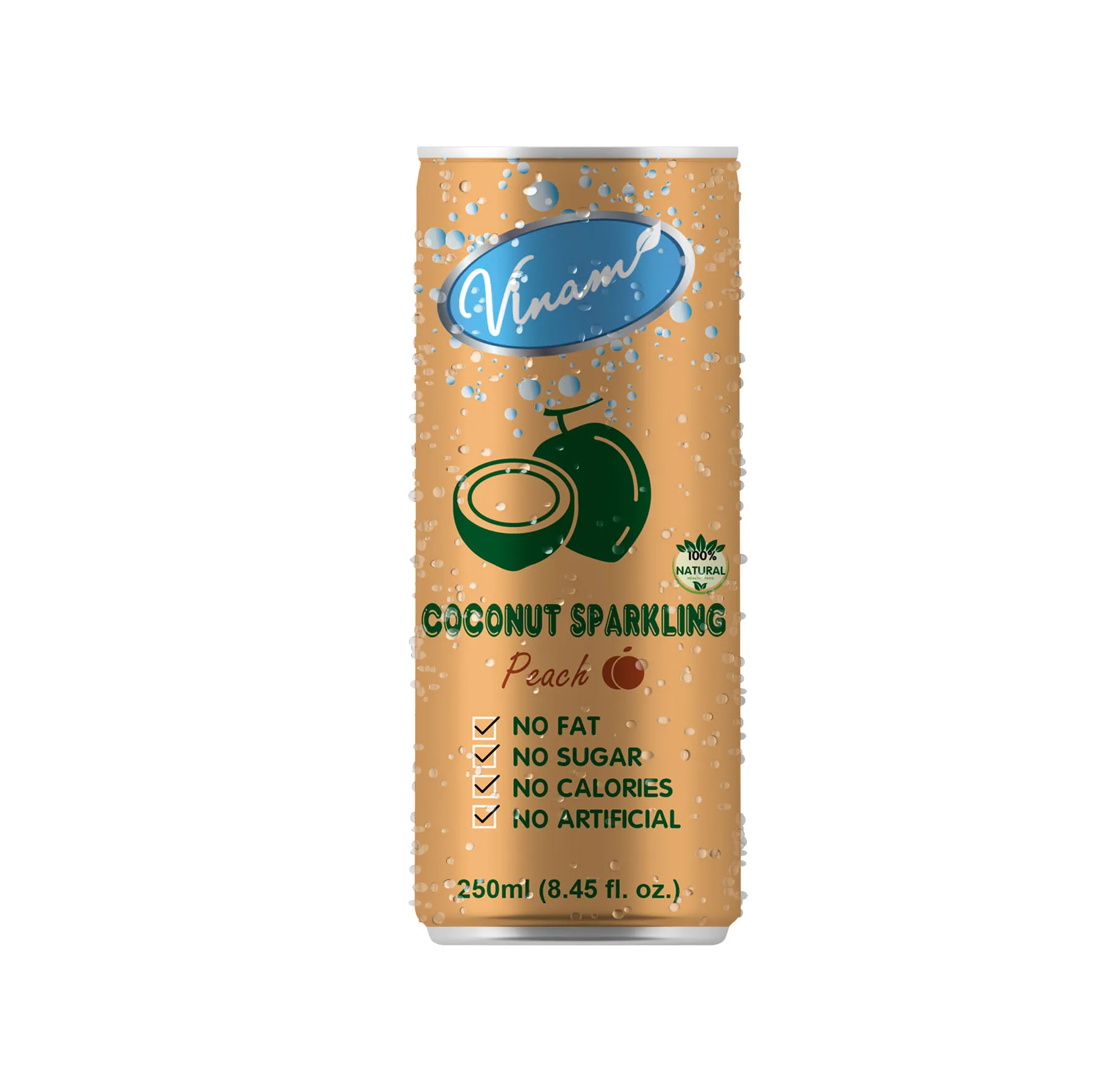 Coconut Water Bubble Sparkling Coconut Water Peach Juice Flavor Can ...