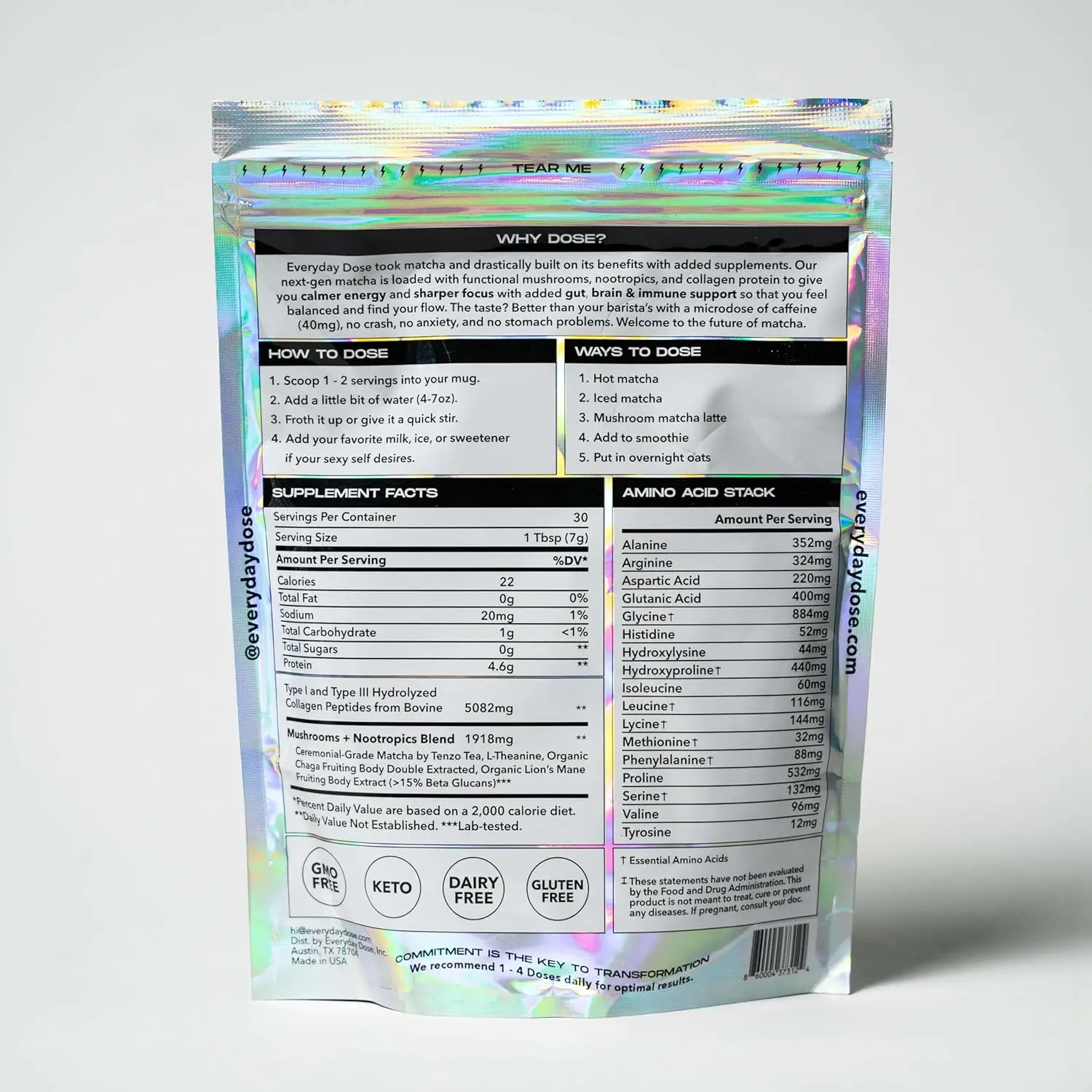 Oem Everyday Dose Mushroom Matcha Grade Top Matcha Powder Collagen,Lion ...