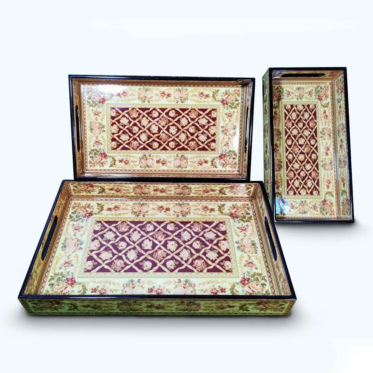 Ultra Designing Tray Wood Printed Solid Serving Tray For Modern Stylish ...