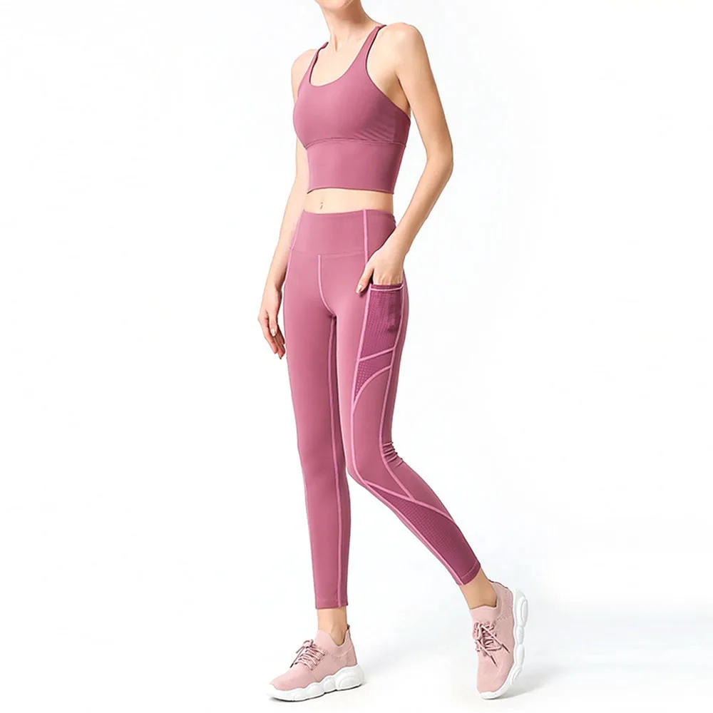 Plus Size Stretchable And Comfortable Fitness Wear Women Yoga Set Quick ...
