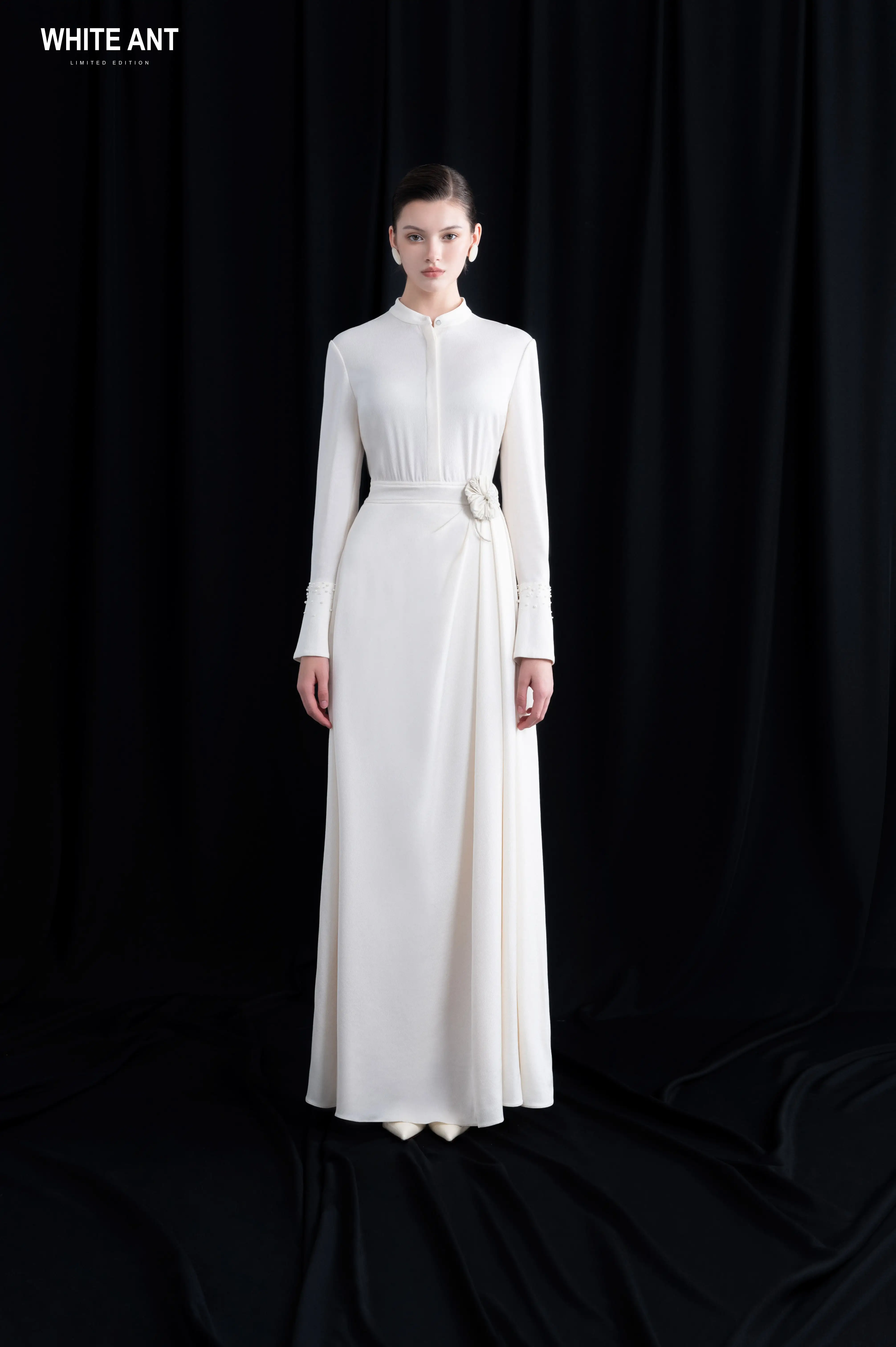 Deknit Back Satin Georgette Fabric Factory Price Sexy Jenny Embellished ...