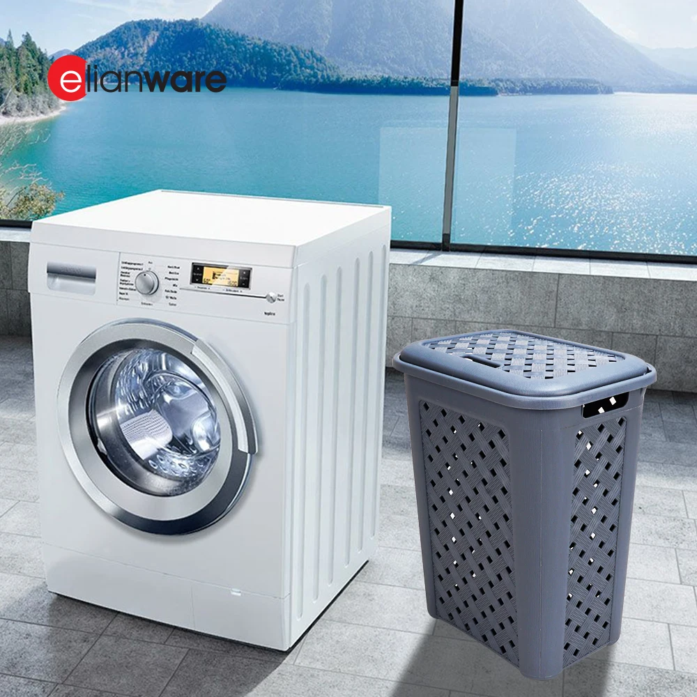 Elianware Universal Multi Usage Household Plastic Laundry Basket With ...