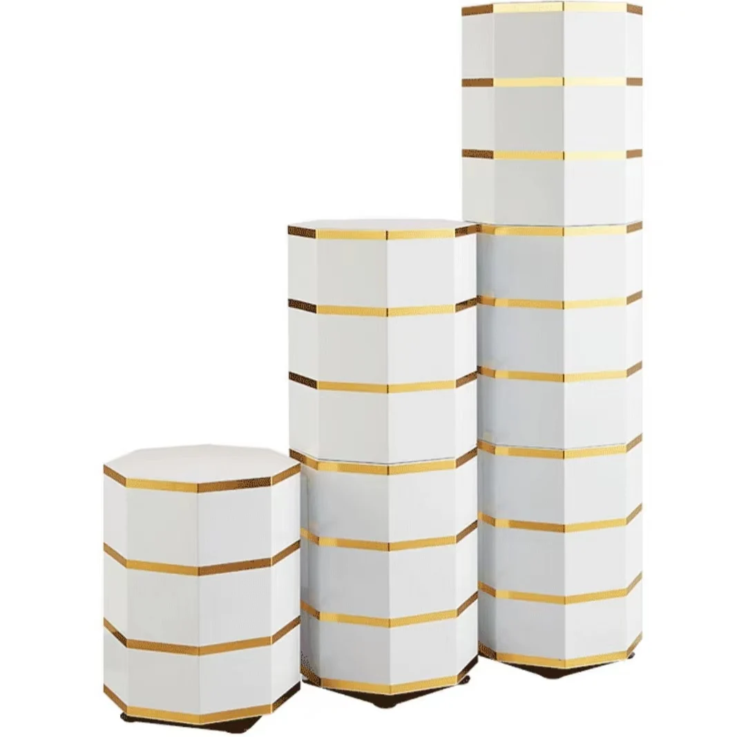Hexagonal Column Shoe Racks - Stylish Storage Solutions