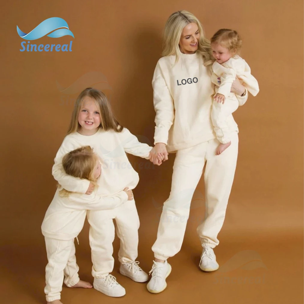 Custom Winter Mommy And Me Casual Tracksuits Loose And Leisure ...