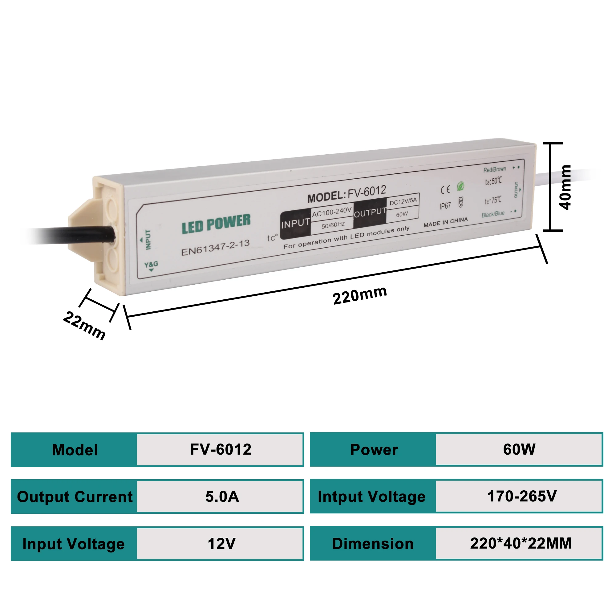 Waterproof Ce Ukca 12v 60w Ac100-240vac Ultra Thin 12v 24v Led Strip ...