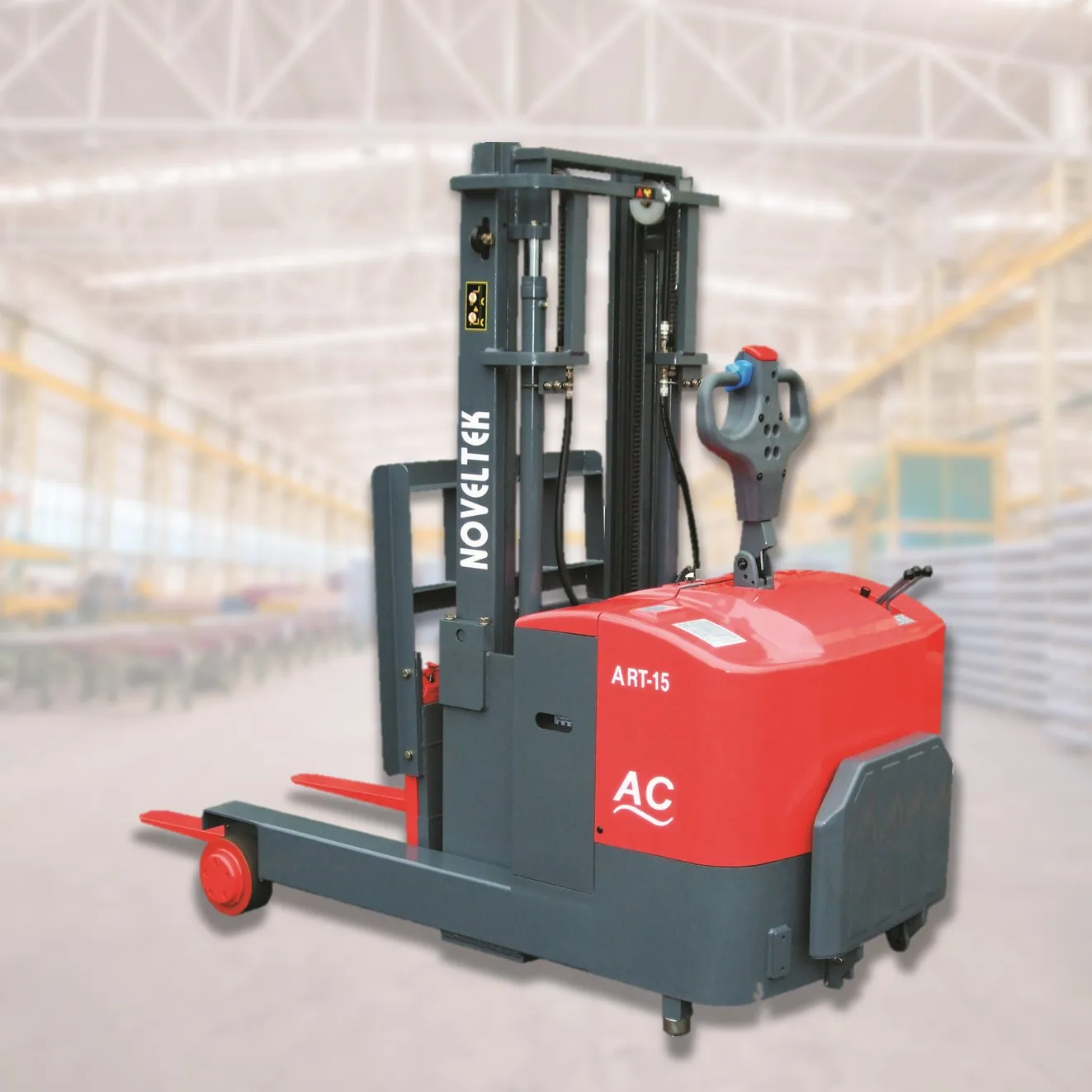 Small Warehouse Semi Electric Pallet Jack Automatic Pallet Stacker With ...