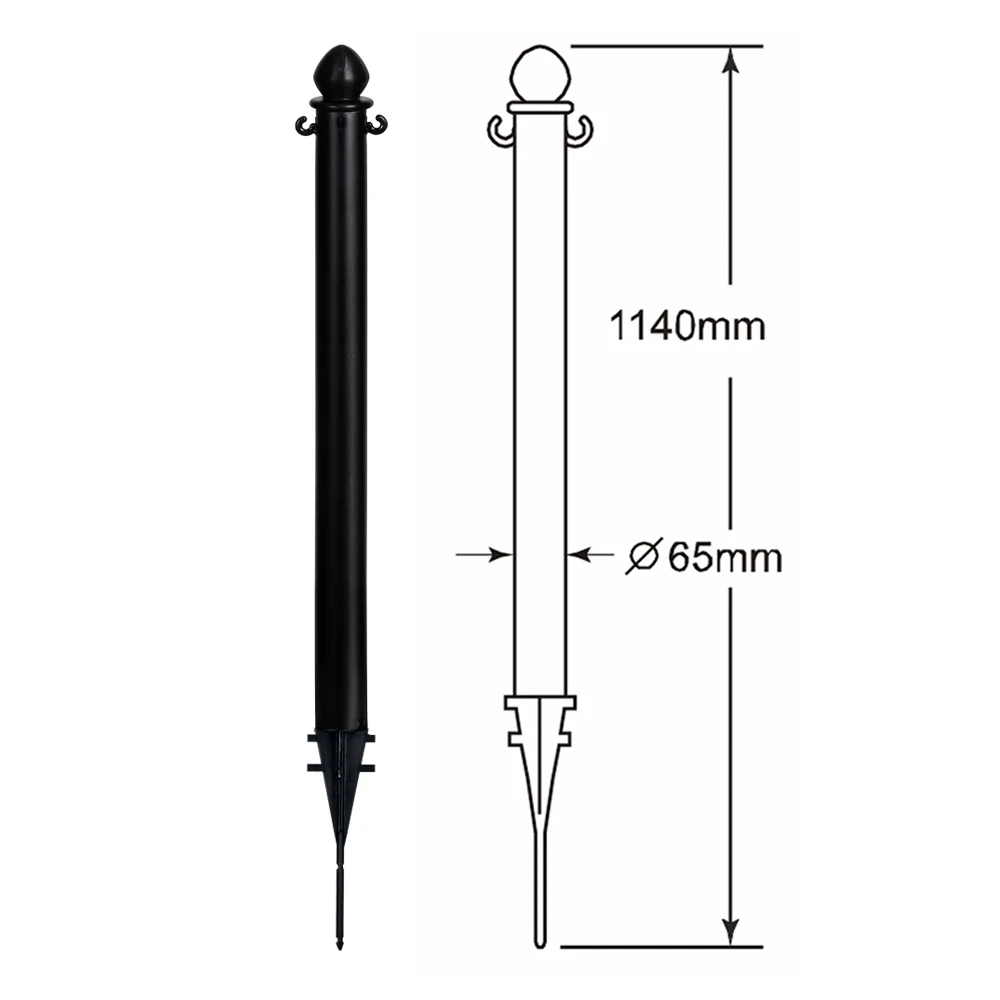 Pink Brand Plastic Ground Pole,Seven Colors,2.5-millimeters Diameter X ...