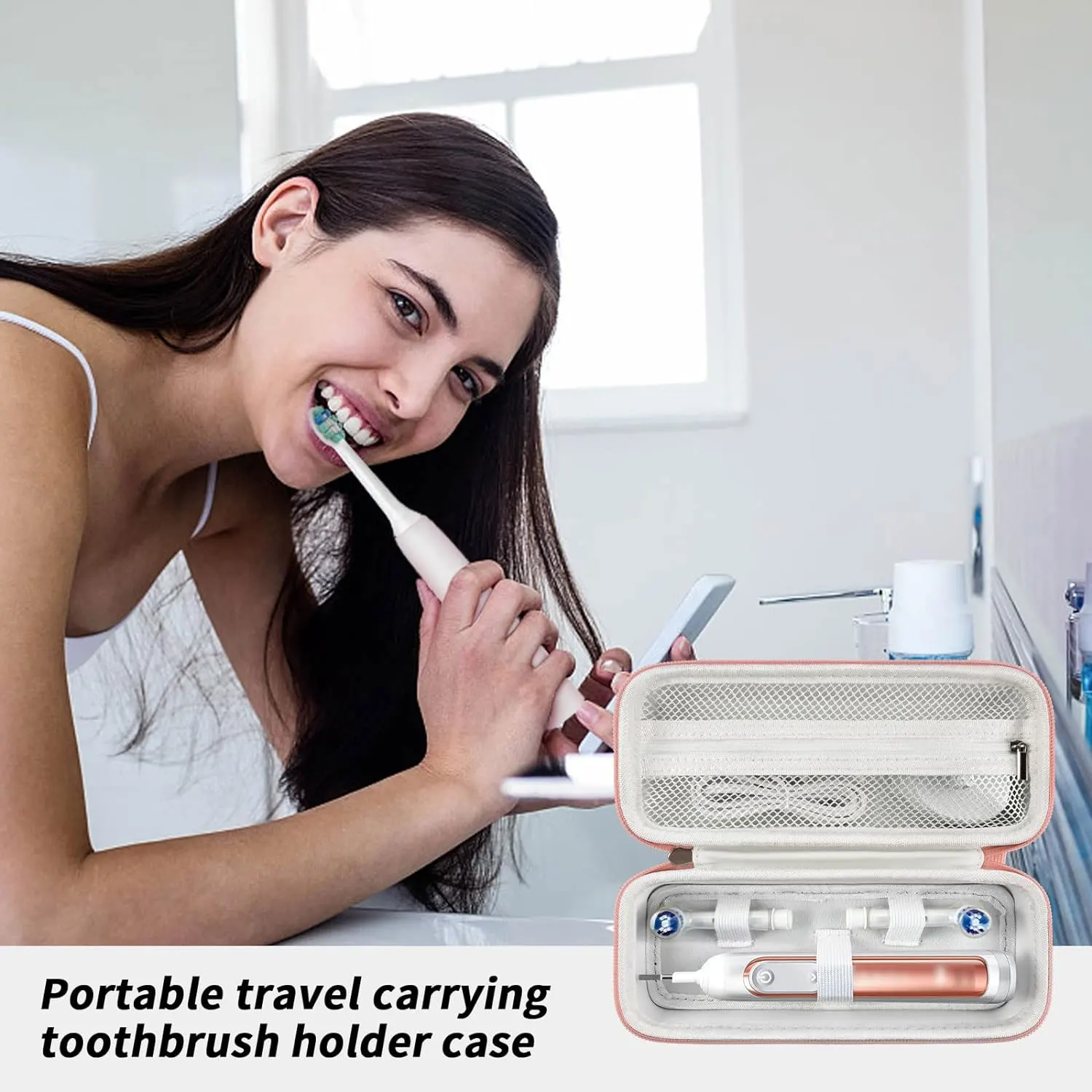 Portable Gold Toothbrush Travel Case For Oral-b & Philips Electric ...