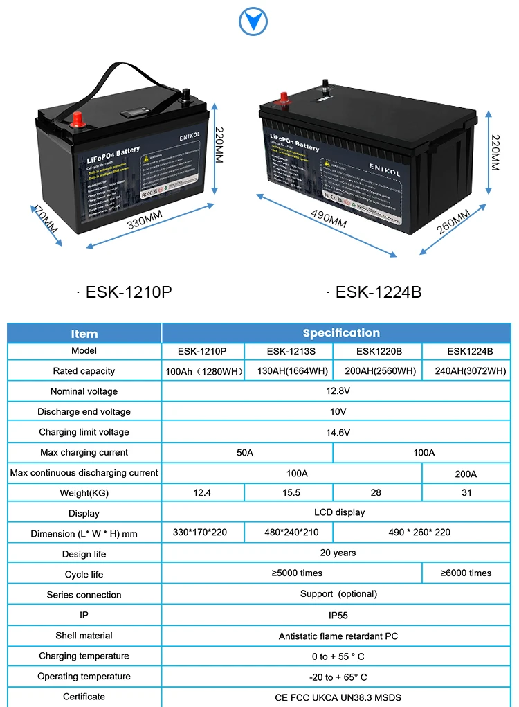 Stockage D'énergie Batterie 12v Lifepo4 240ah 3kwh Voiture Électrique 200ah Batteries Lithium ...