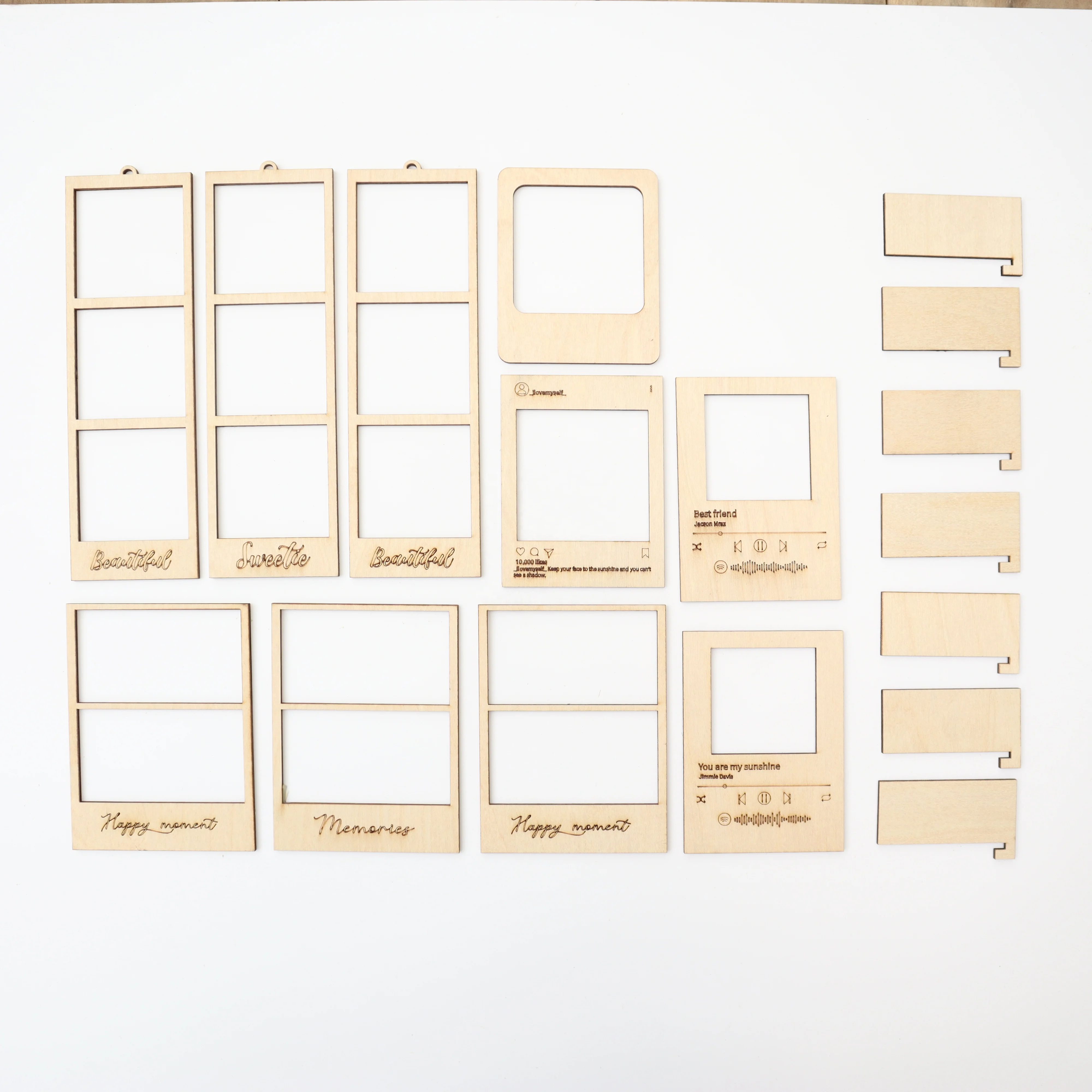 Delarchi FE01 Classic Double-Sided Creative Vintage Wooden Photo Frames ...