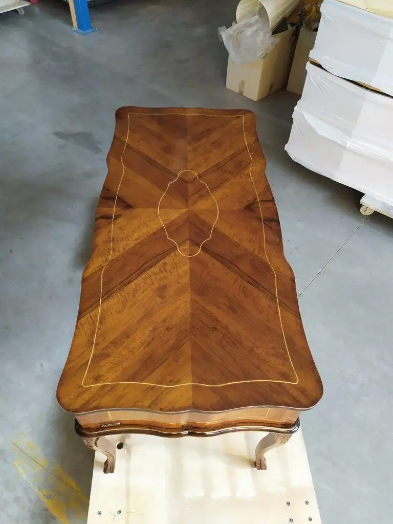 Morgana Is Baroque Desk With Herringbone Walnut Veneered Top And Maple ...