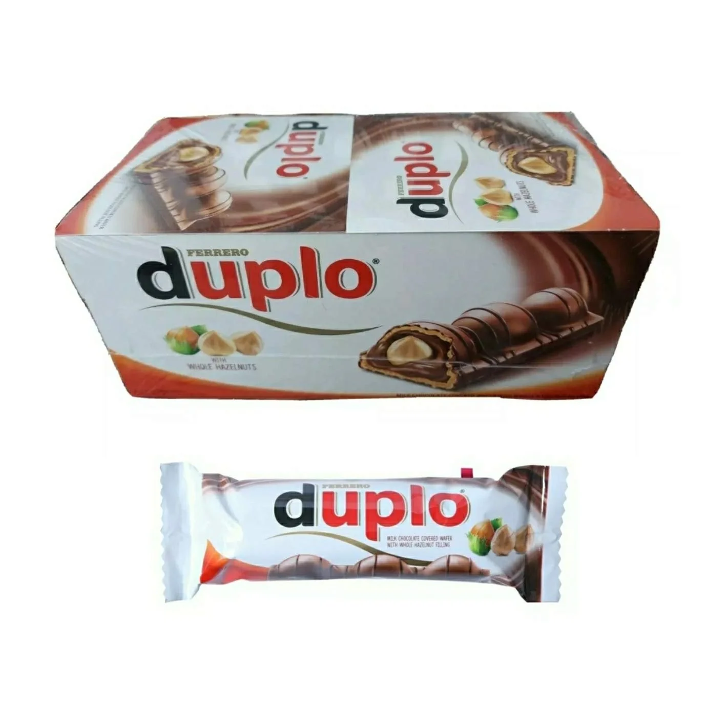 Ferrero Duplo Milk Chocolate Wafer Hazelnut Filling 24 Count - Buy ...