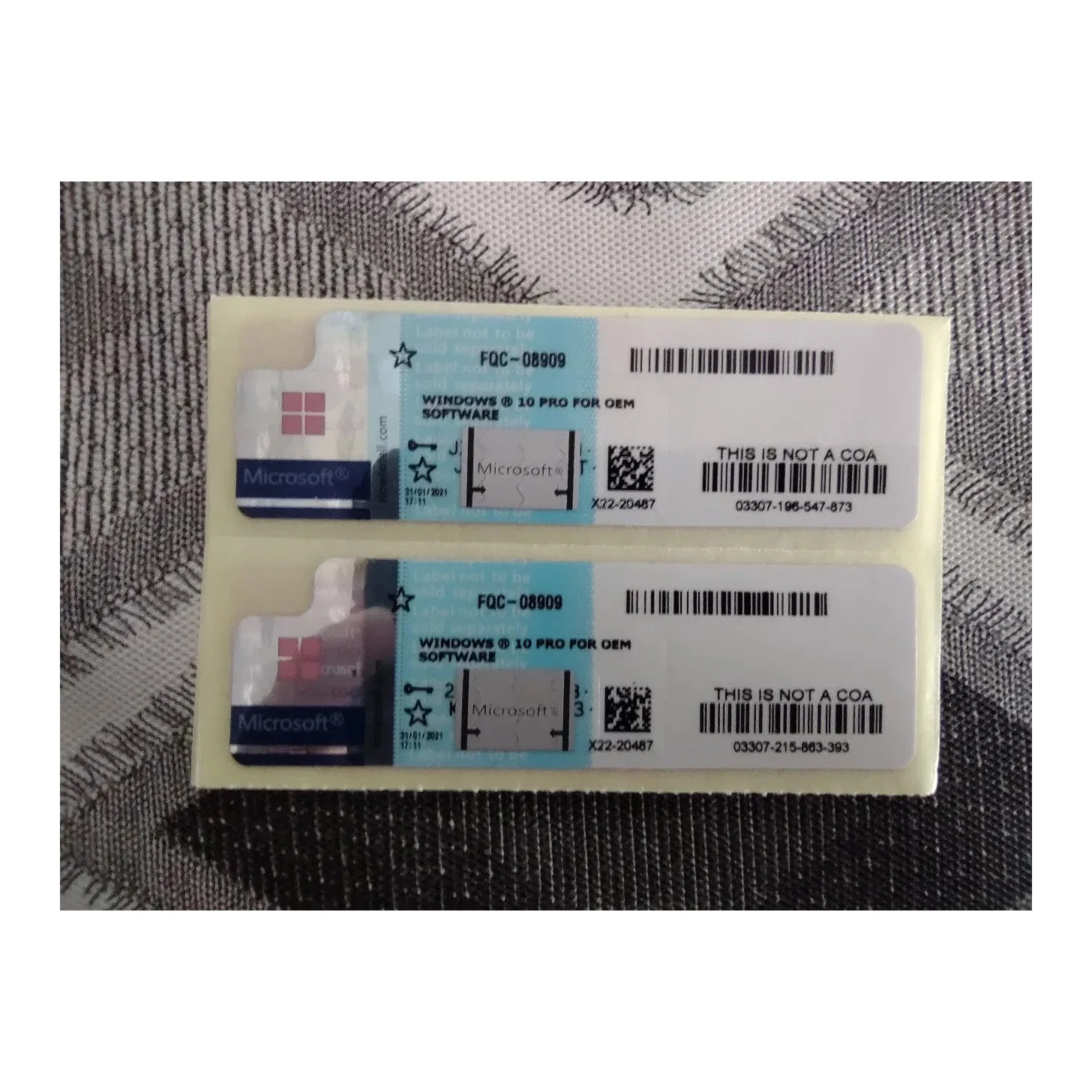 Windows 11 Pro Coa Sticker Global 100% Online Activation 1 Set= 10 Pcs ...