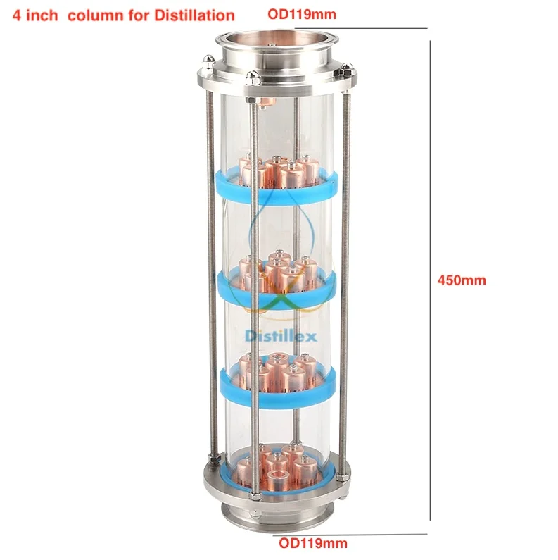 4" Distillation Column,Column For Distillation,Glass Column - Buy Glass ...
