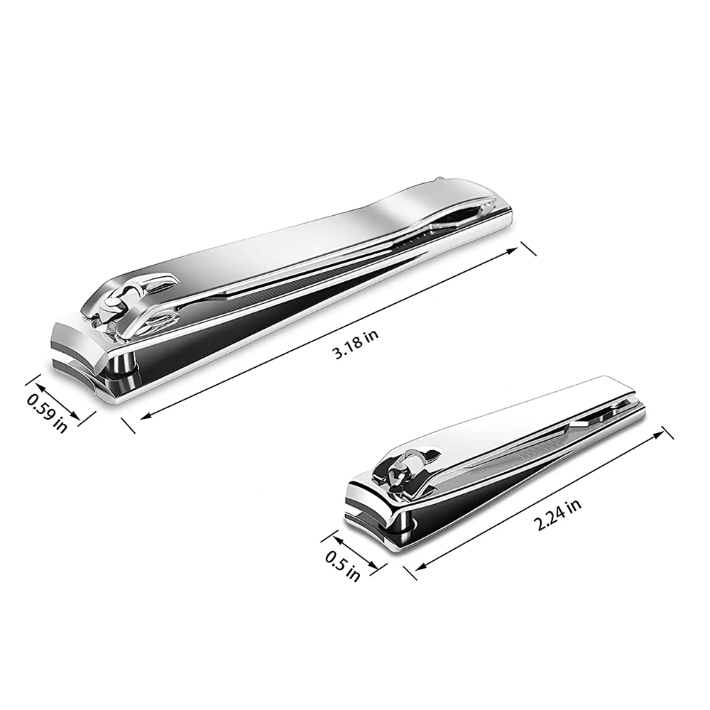 Steel Nail Clipper Finish Polish Fingernail Cutter Trimmer Manicure ...
