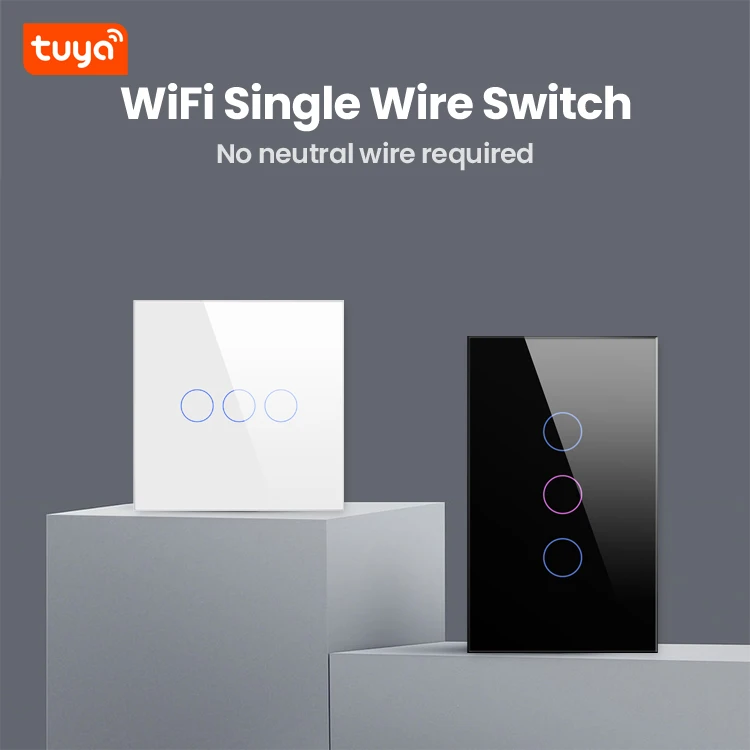 Tuya Light 1/2/3 Gang 500w Smart Life Home Light Wall Touch Switch Wifi ...