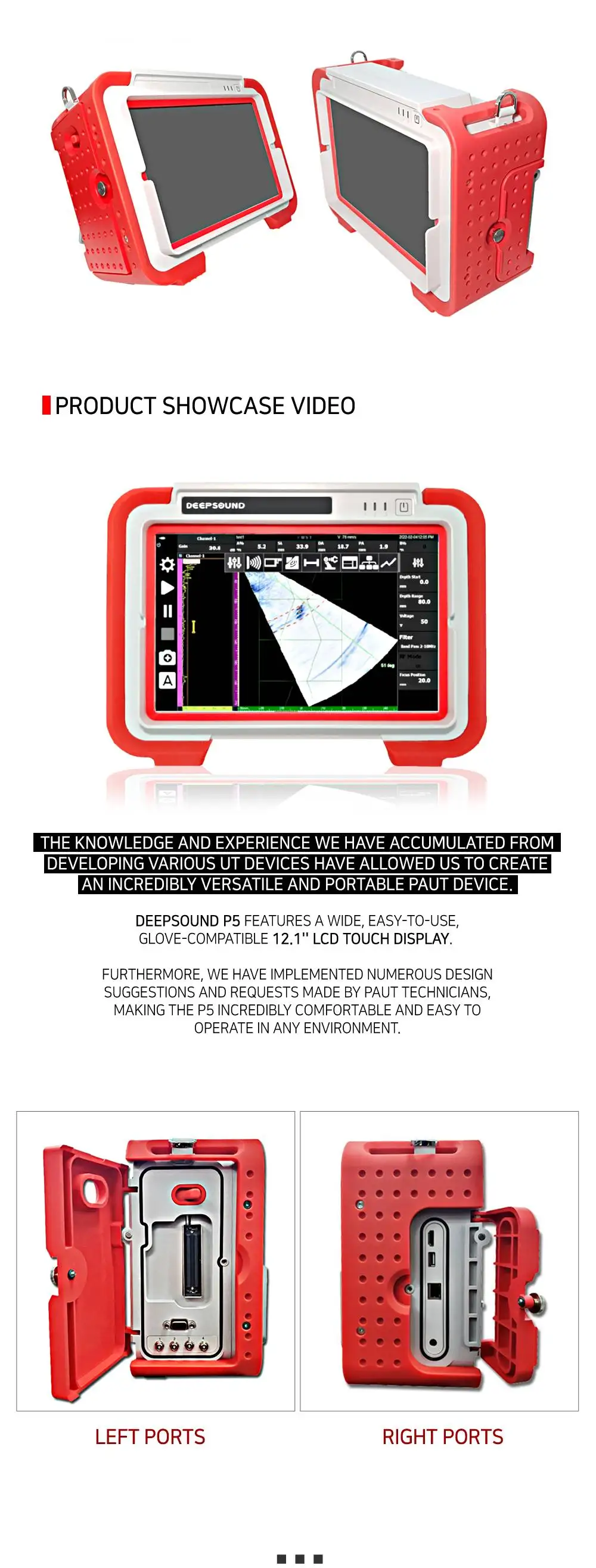 DEEPSOUND P5 Ultrasound NDT Program - Portable Testing Equipment