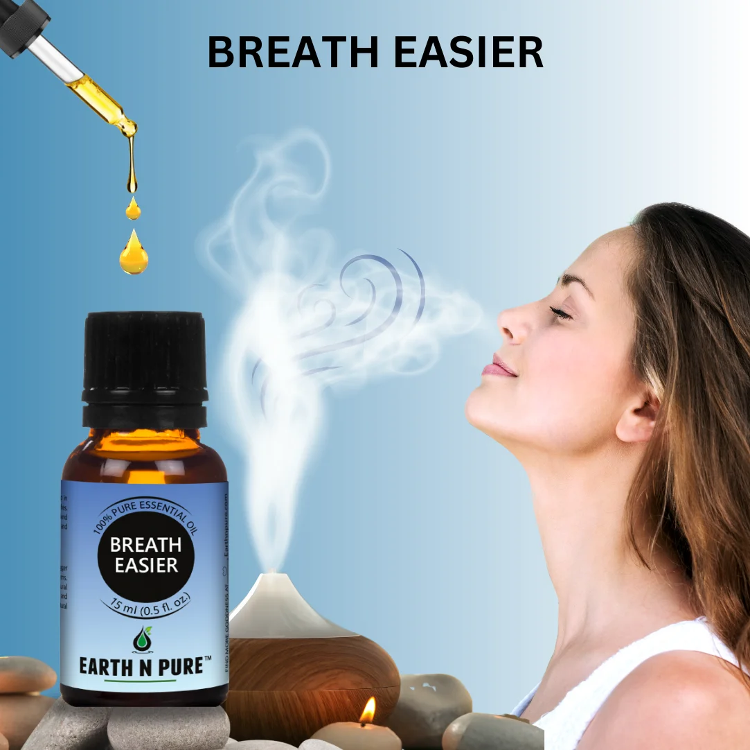 Breathe Easier Essential Oil Blend Therapeutic Grade 100 % Natural For Diffusers & Aromatherapy ...