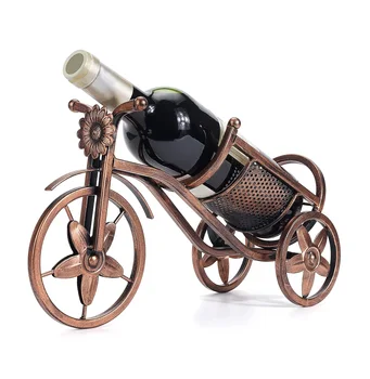 Tricycle Art Wrought Iron Wine Rack Hold 1 Wine Bottles Tabletop ...