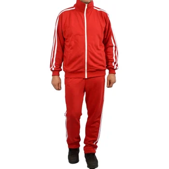 White Side Stripes With Red Color Men's Tracksuits Customized High ...