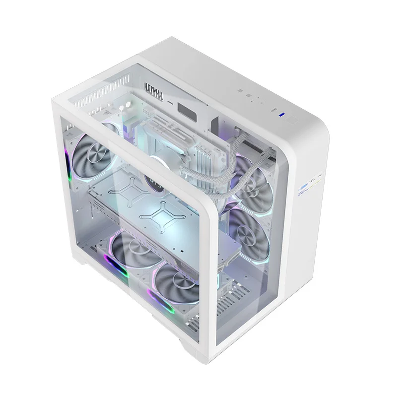 Cube Gaming Pc Case Matx Micro Atx Itx Game Gabinete Gamer With Curved ...