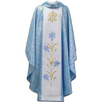 Marian Chasuble Marian Chasuble Made Of Brocade Fabric With Silver ...