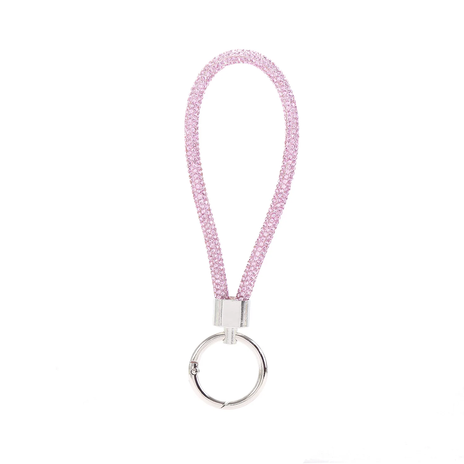 Crystal Bling Rhinestone Wristband Wristlet Keychain Ring Glittering ...