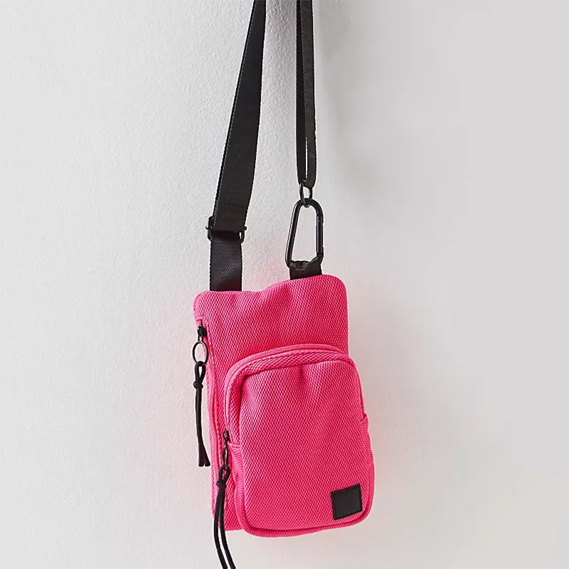 Mini Cross Body Daily Sport Mesh Phone Pouch Sling Shoulder Traveling ...